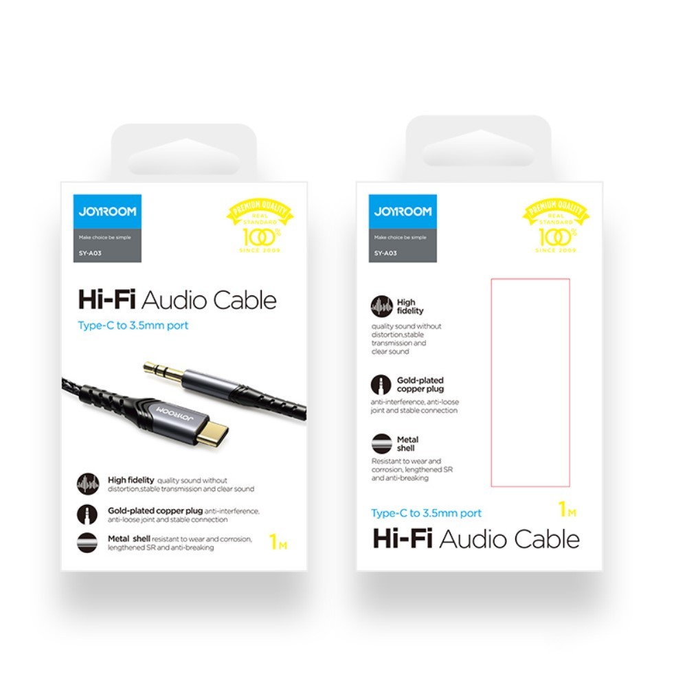 Joyroom Kabel Hi-Fi Audio Cable Type-C to 3.5mm 1m | SkalHuset.se
