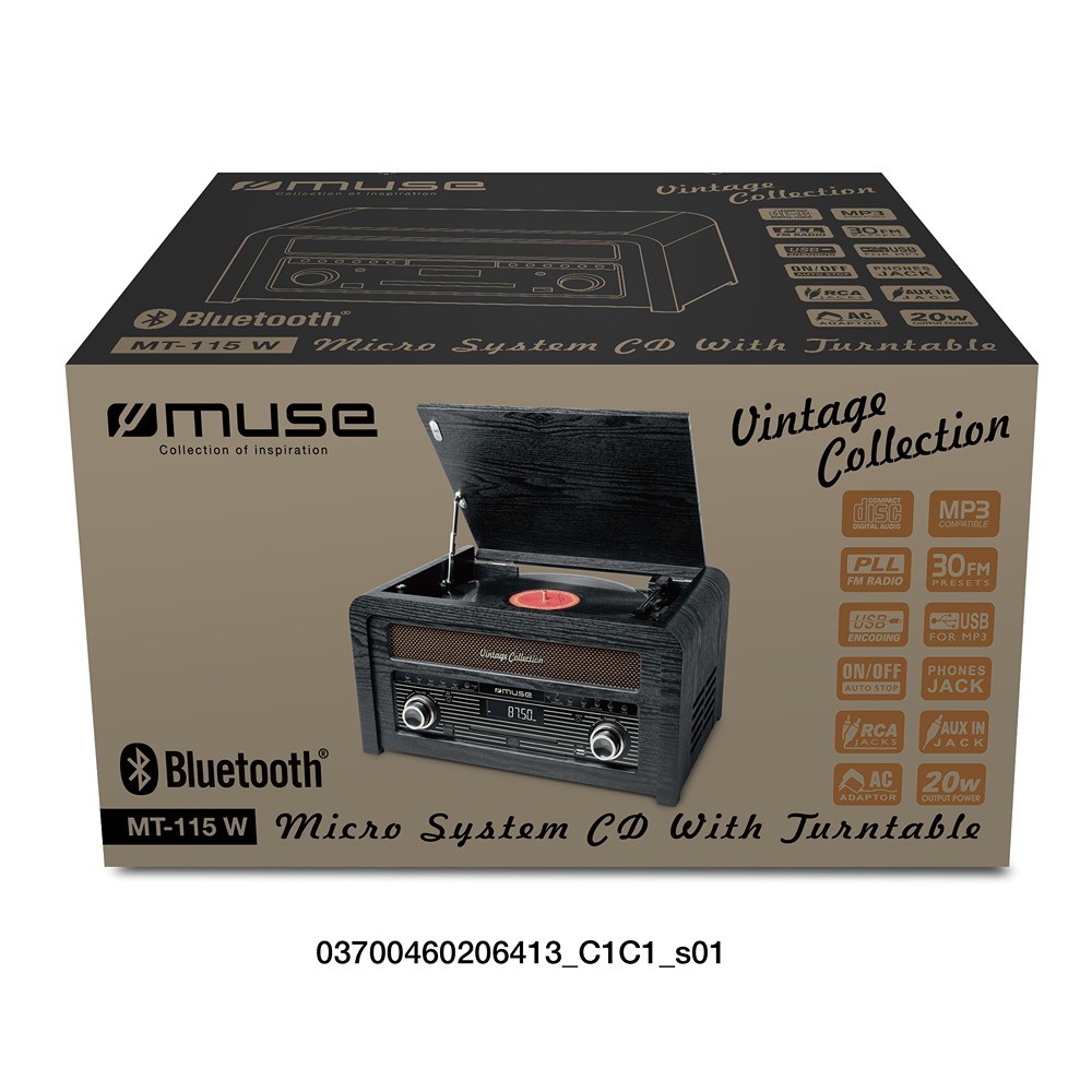 Muse MT-115 W Micro System CD Turntable