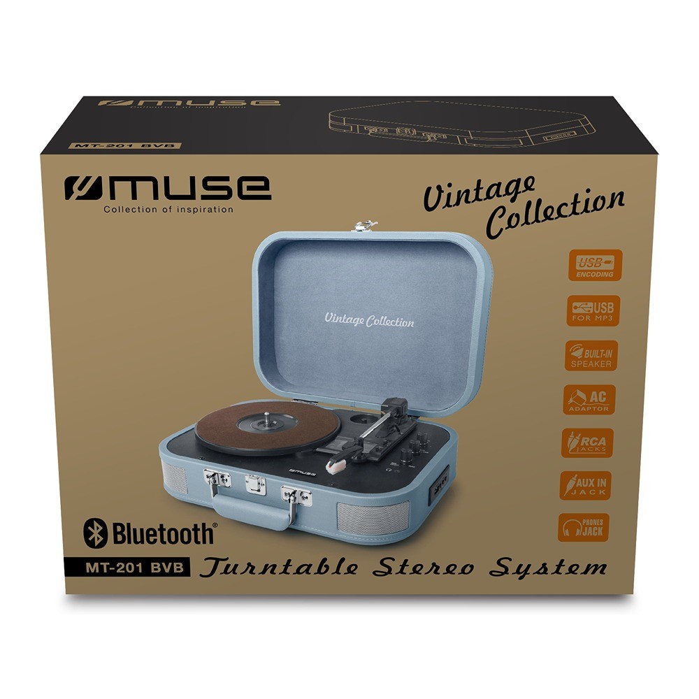 Muse MT-201 BVB Turntable Stereo System
