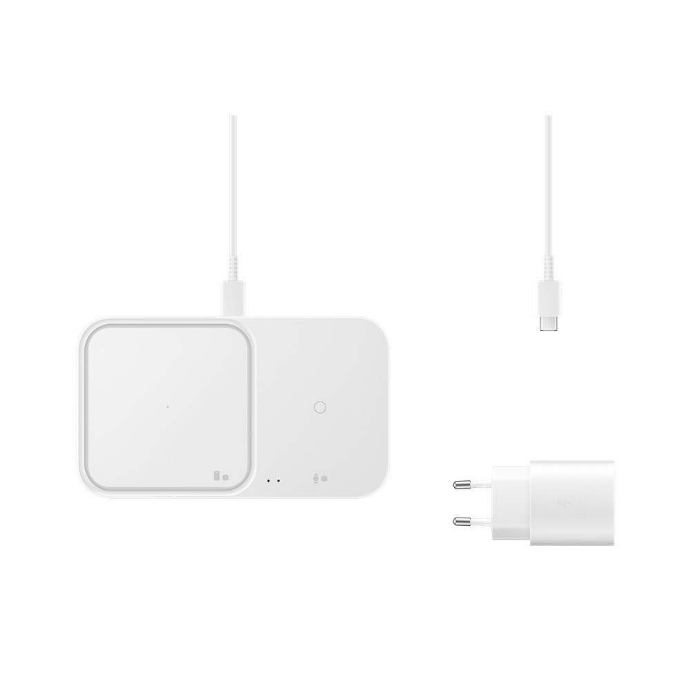 Samsung Original Trådlös Laddare Super Fast Wireless Charger Duo 15W Vit